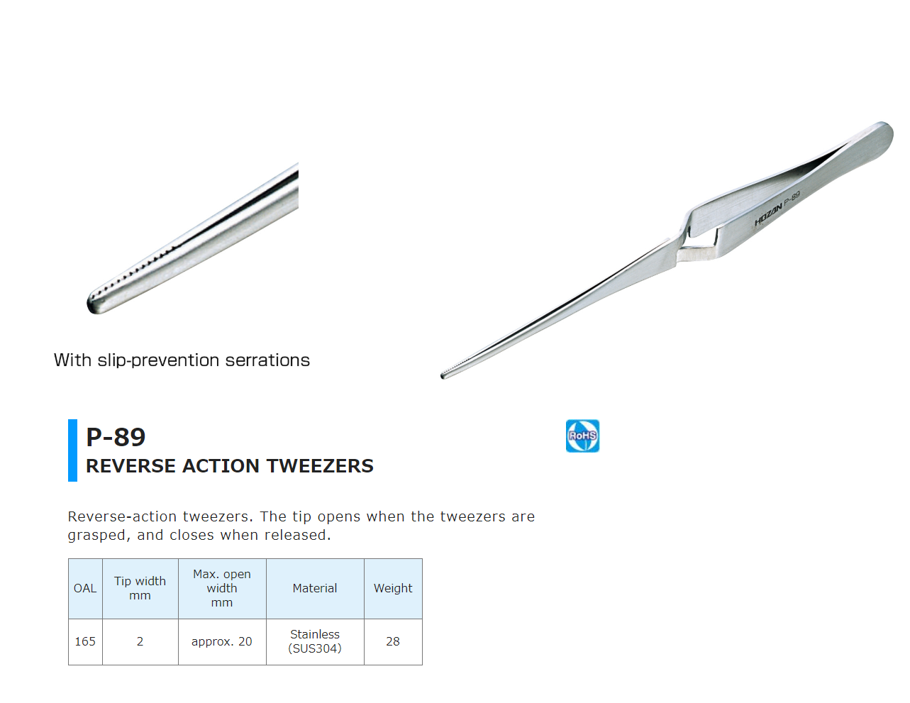 Ichiban Precision Sdn Bhd - Hozan - HOZAN REVERSE ACTION TWEEZERS